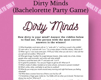 Printable Calligraphy Dirty Minds Game Card Amelia Script Dirty Riddles ...