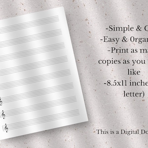 Printable Treble Clef Sheet Music, Treble Clef Sheet Music Template ...