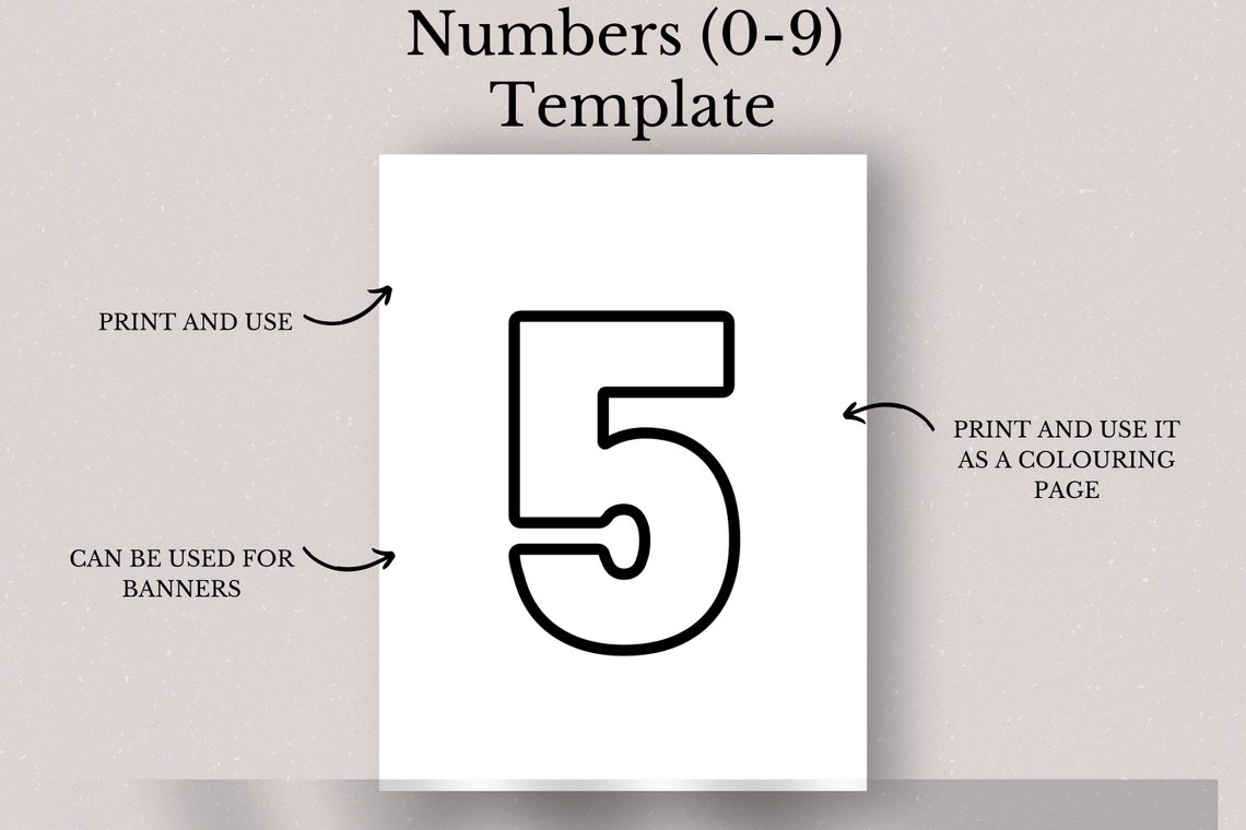 Printable Numbers, 10 Pages Printable, Printable Numerals, Numbers ...
