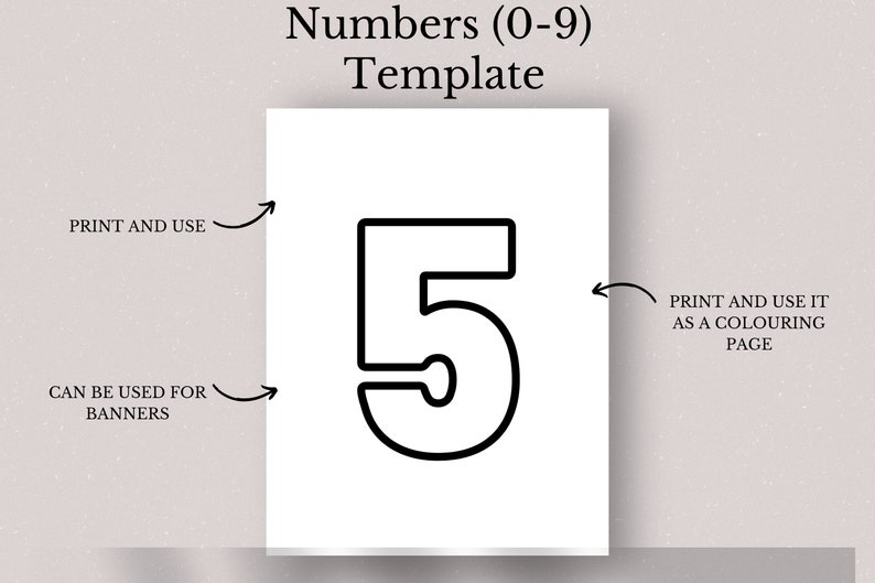Printable Numbers, 10 Pages Printable, Printable Numerals, Numbers ...