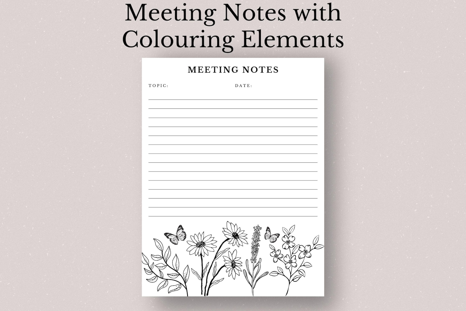 Coloring Notes, Printable Notes Paper, Lined Paper, Notepad, Memo Pad ...