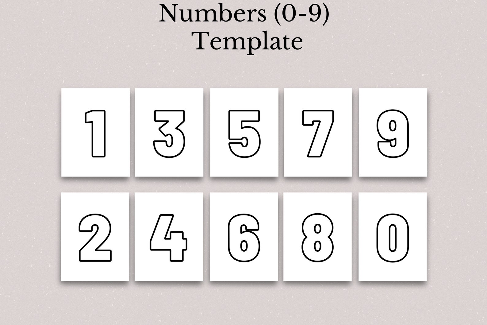 Printable Numbers, 10 Pages Printable, Printable Numerals, Numbers ...