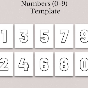Printable Numbers, 10 Pages Printable, Printable Numerals, Numbers ...