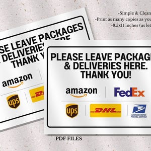 Printable Leave Packages Here Sign (digital Download) - Etsy