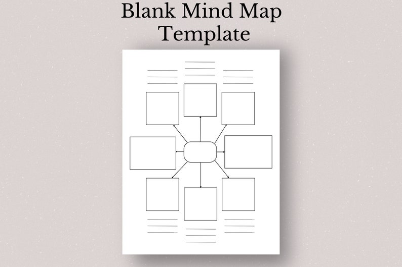 Printable Mind Map Template, Concept Map Template, Blank Mind Map ...