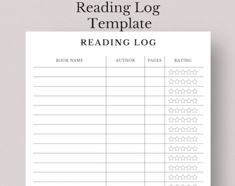 Book Tracker, Reading Log, Books I've Read, Instant Download - Etsy