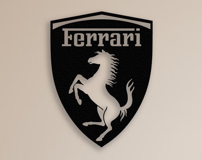 Rare Ferrari Large Ferrari Enamel Dealership Dealer Workshop Garage ...