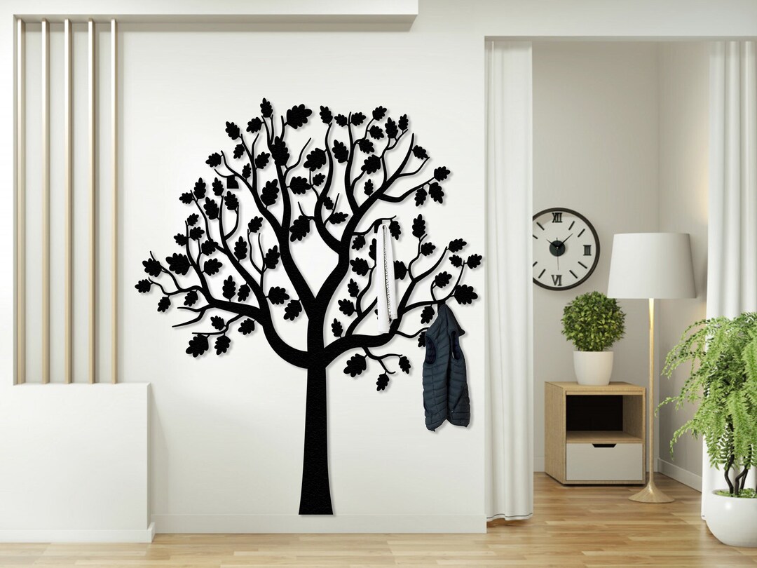 Extra Large TREE BRANCH COAT Rack Wall Hanger, Modern Entryway ...