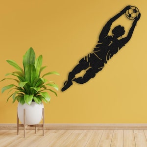 Goalkeeper Jumping, Metal Football Decor, Football is Life, Gift Ideas ...
