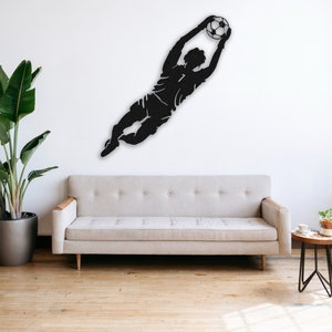 Goalkeeper Jumping, Metal Football Decor, Football is Life, Gift Ideas ...