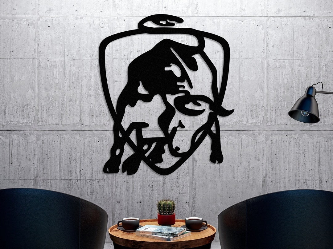 LAMBORGHINI Metal Wall Art, Lamborghini Bull Sign, Metal Car Logo, Gift ...