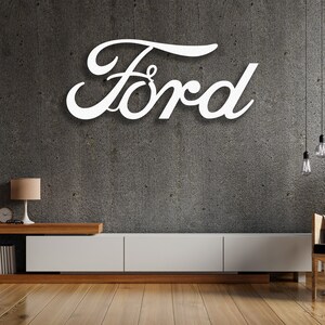 FORD Logo Metal Wall Hangings, Car Wall Art Decor, Ford Mustang, Ford ...