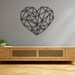 Metal Geometric Heart Art Heart Wall Decor Love and Desire - Etsy
