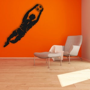 Goalkeeper Jumping, Metal Football Decor, Football is Life, Gift Ideas ...