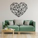 Metal Geometric Heart Art Heart Wall Decor Love and Desire - Etsy