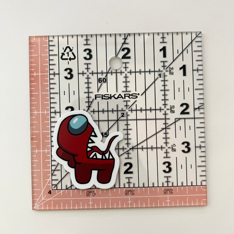 Red Imposter Among Us Sticker Etsy