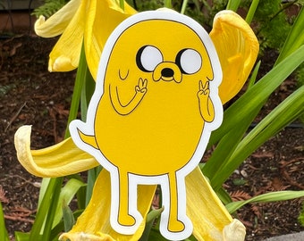 Jake the Dog Adventure Time Sticker Available in Gloss or Holographic ...