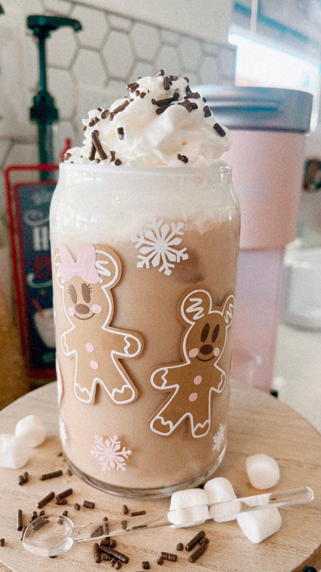 Gingerbread Cup, Iced Coffee Cup, Christmas Cup - Etsy