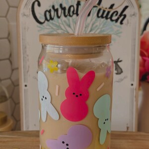 Peeps Glass Cup| Easter Glass Cup - Etsy