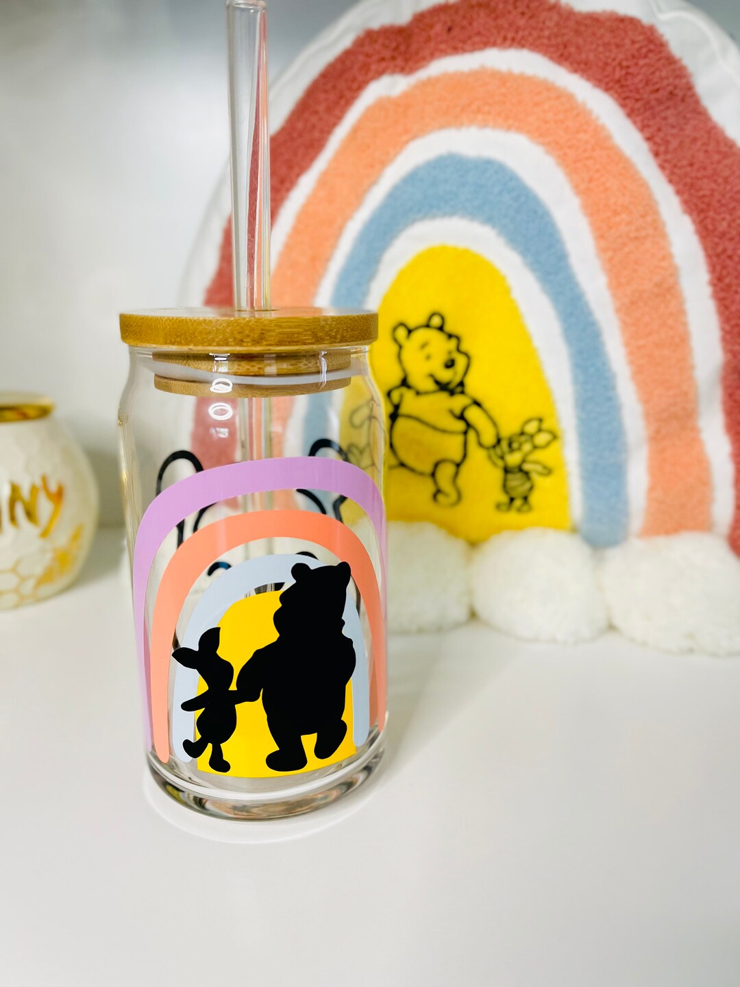 Pooh Cup, Coffee Cup, Custom Cup, Beer Glass Can, Bear Tumbler, Glass ...