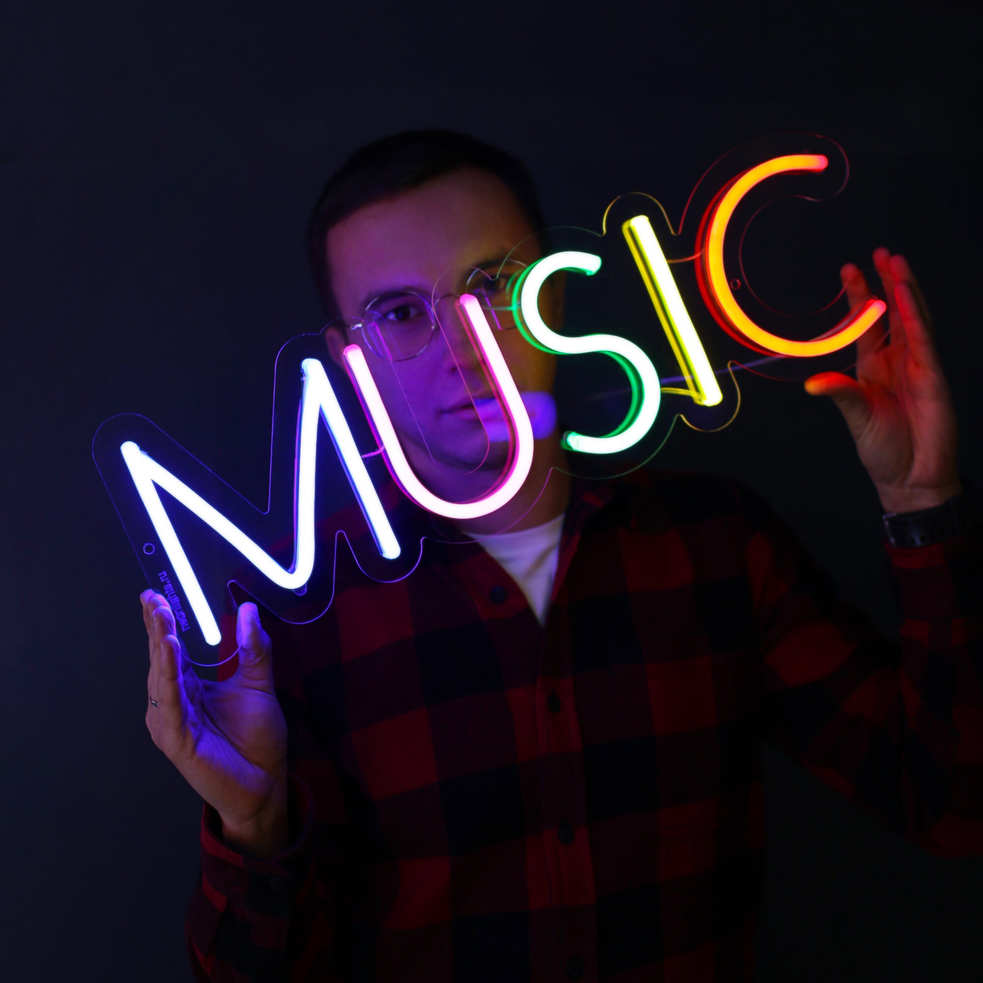 Home & Living Wall Décor Wall Hangings Music Studio Neon Sign Bedroom ...