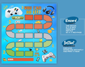 Video Game Chore Chart - Etsy