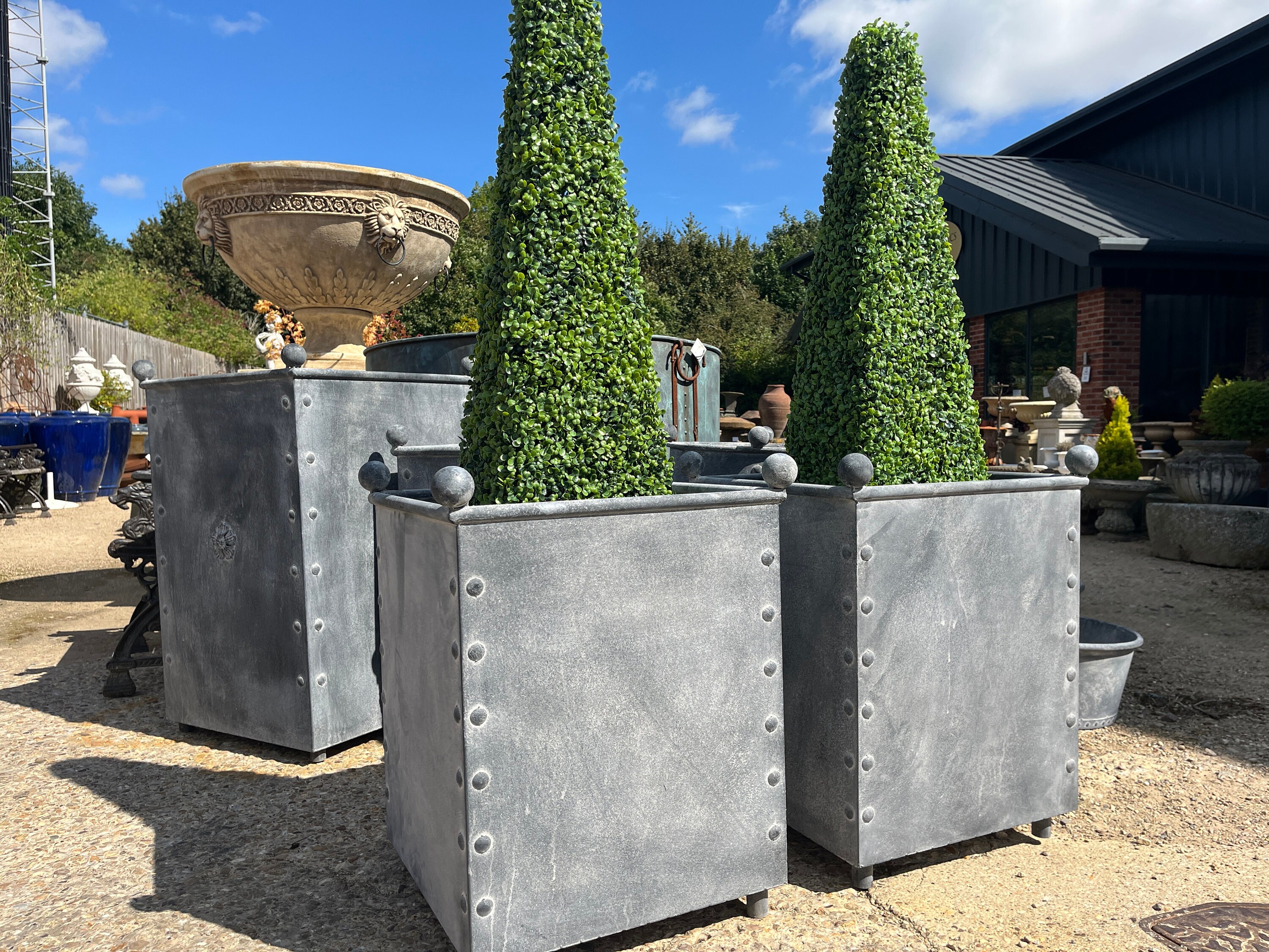 Galvanised Planter - Zinc Planters - Etsy UK