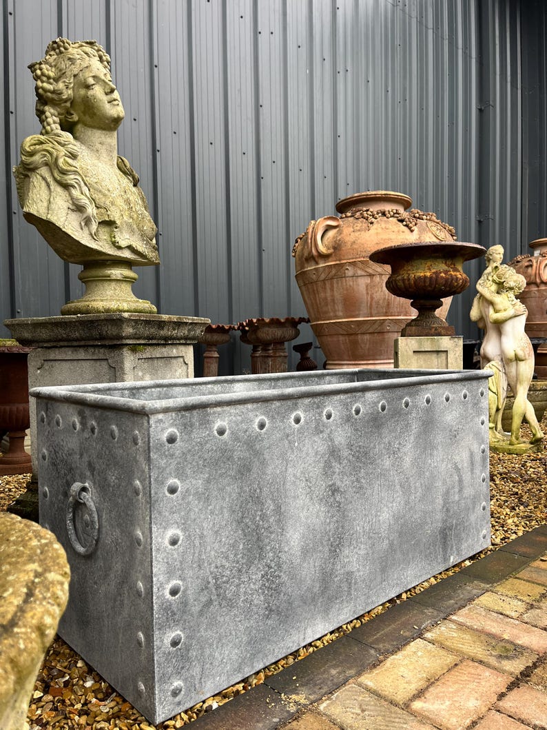 110 Cm Galvanised Trough - Metal Garden Trough - Etsy UK