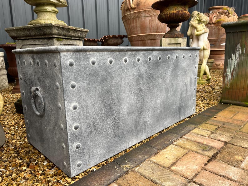 110 Cm Galvanised Trough - Metal Garden Trough - Etsy UK