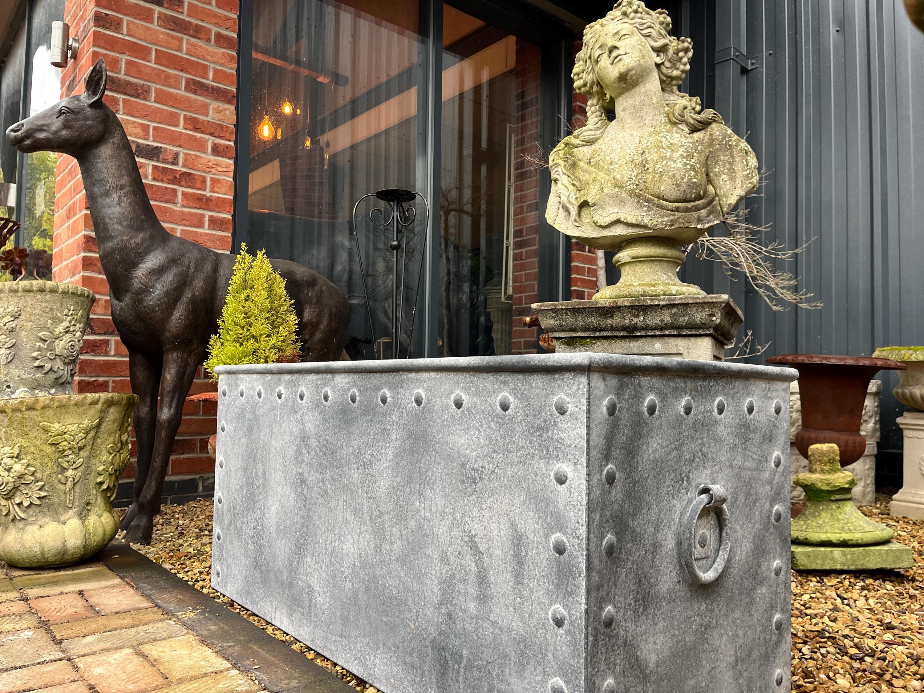 110 Cm Galvanised Trough - Metal Garden Trough - Etsy UK