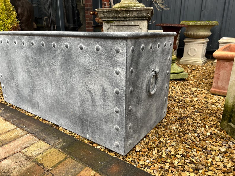 110 Cm Galvanised Trough - Metal Garden Trough - Etsy UK