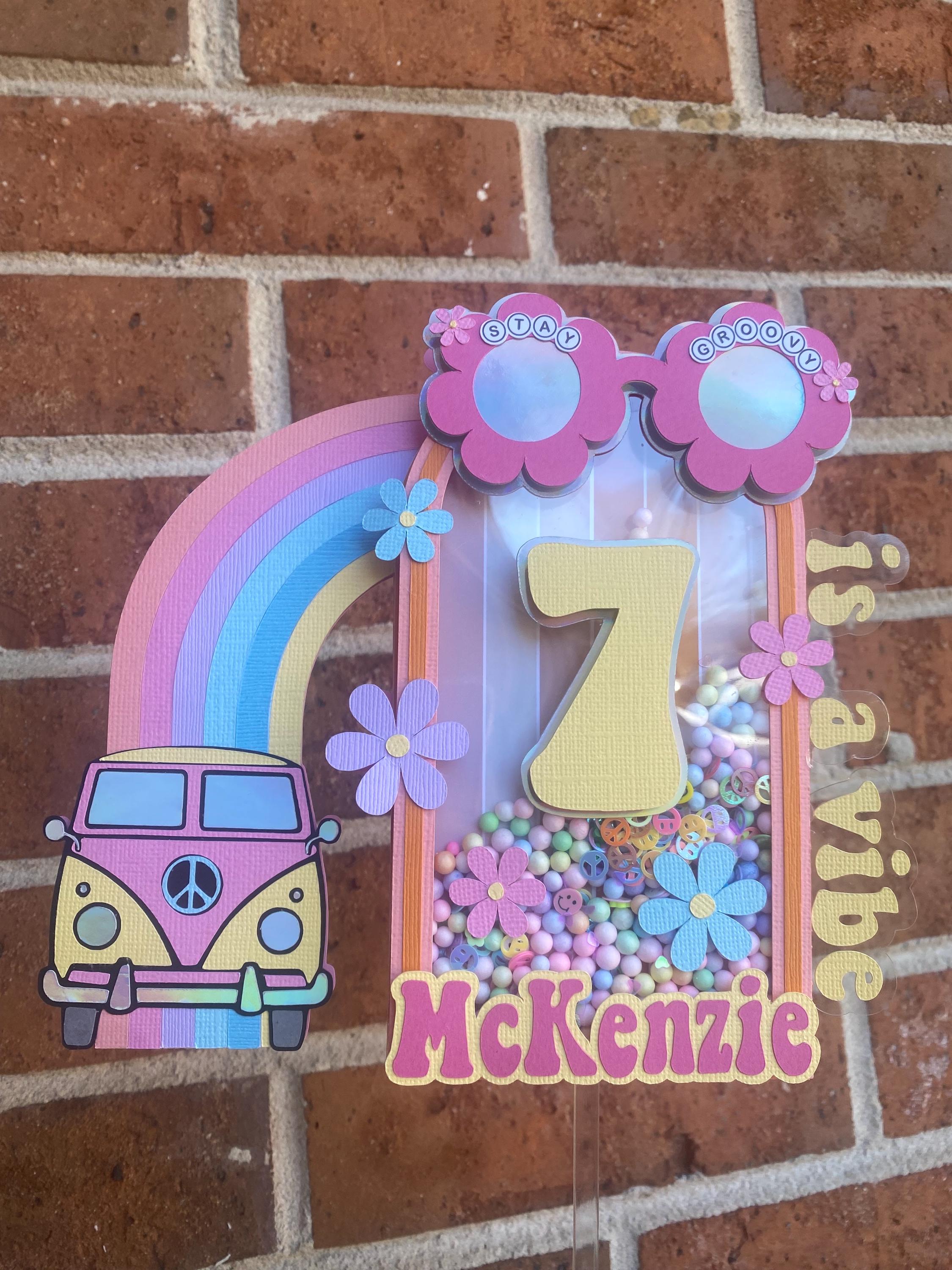 Five is a Vibe Cake Topper Shaker Groovy One Party - Etsy
