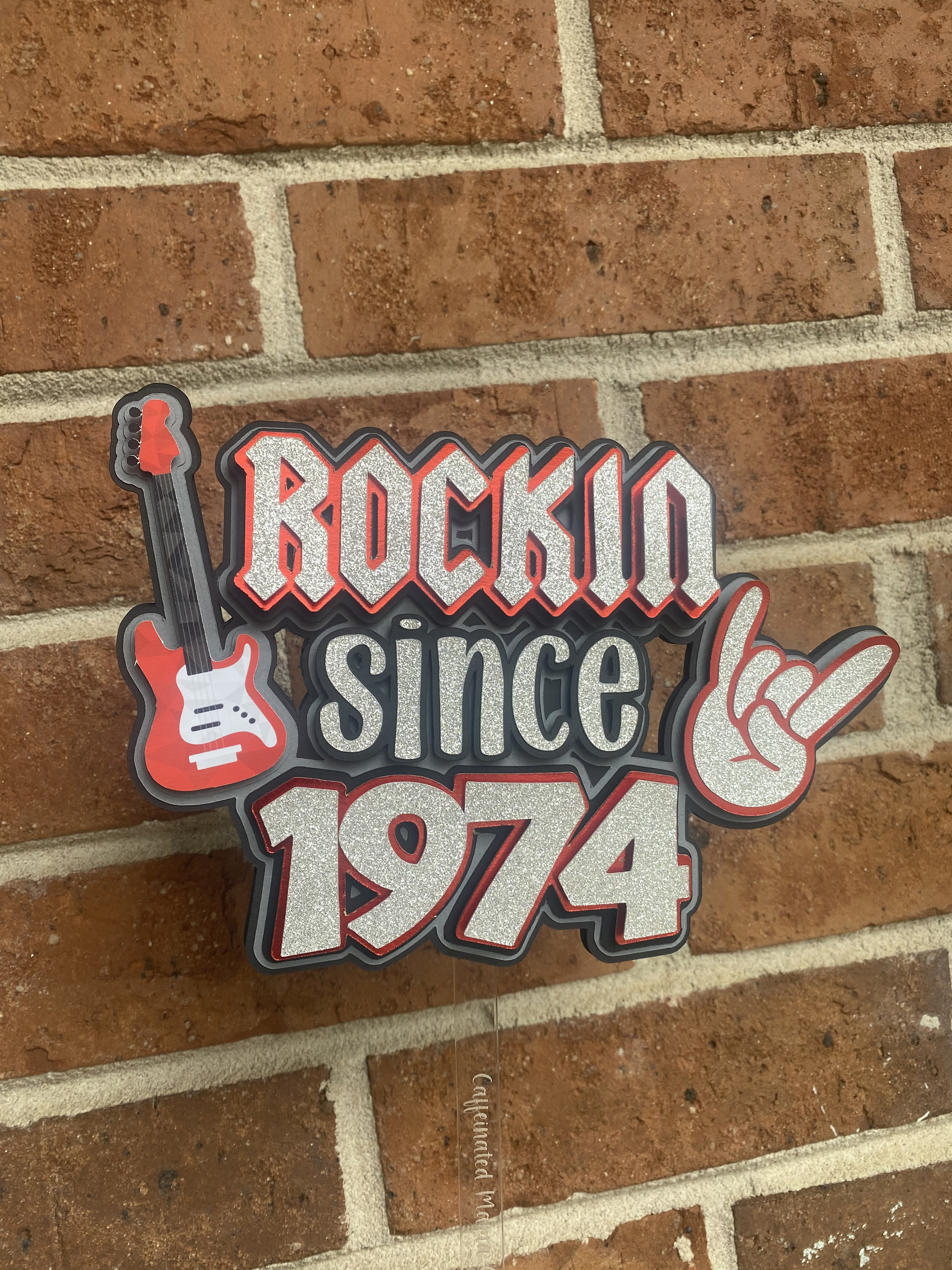 Rock and Roll Cake Topper: Guitar Music Theme Party - Etsy
