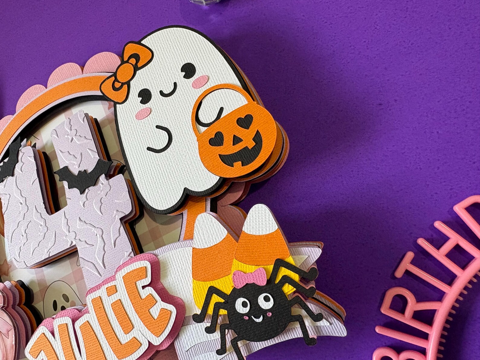 Fourever Spooky Cake Topper, Boo I’m Two, Spooky One, Ghost Party Decor ...
