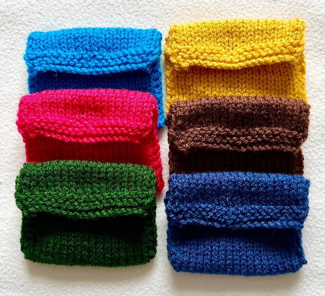 Hand Knitted Coin Purse - Etsy