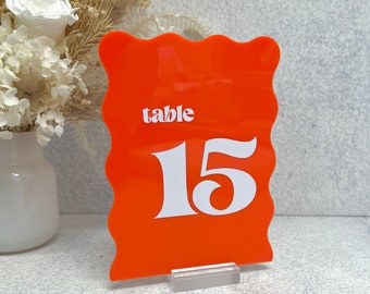 Acrylic Arch Table Number Translucent Color Background W/ - Etsy