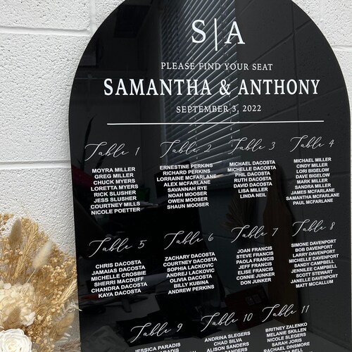 Terracotta Rust Arch Wedding Seating Chart Board Sign - Etsy