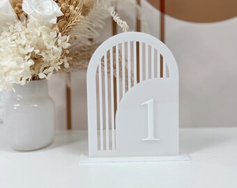 Luxe Acrylic Rectangle Table Numbers Wedding Table Numbers - Etsy