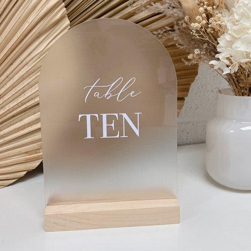 Acrylic Table Numbers Half Arch Table Numbers Table - Etsy