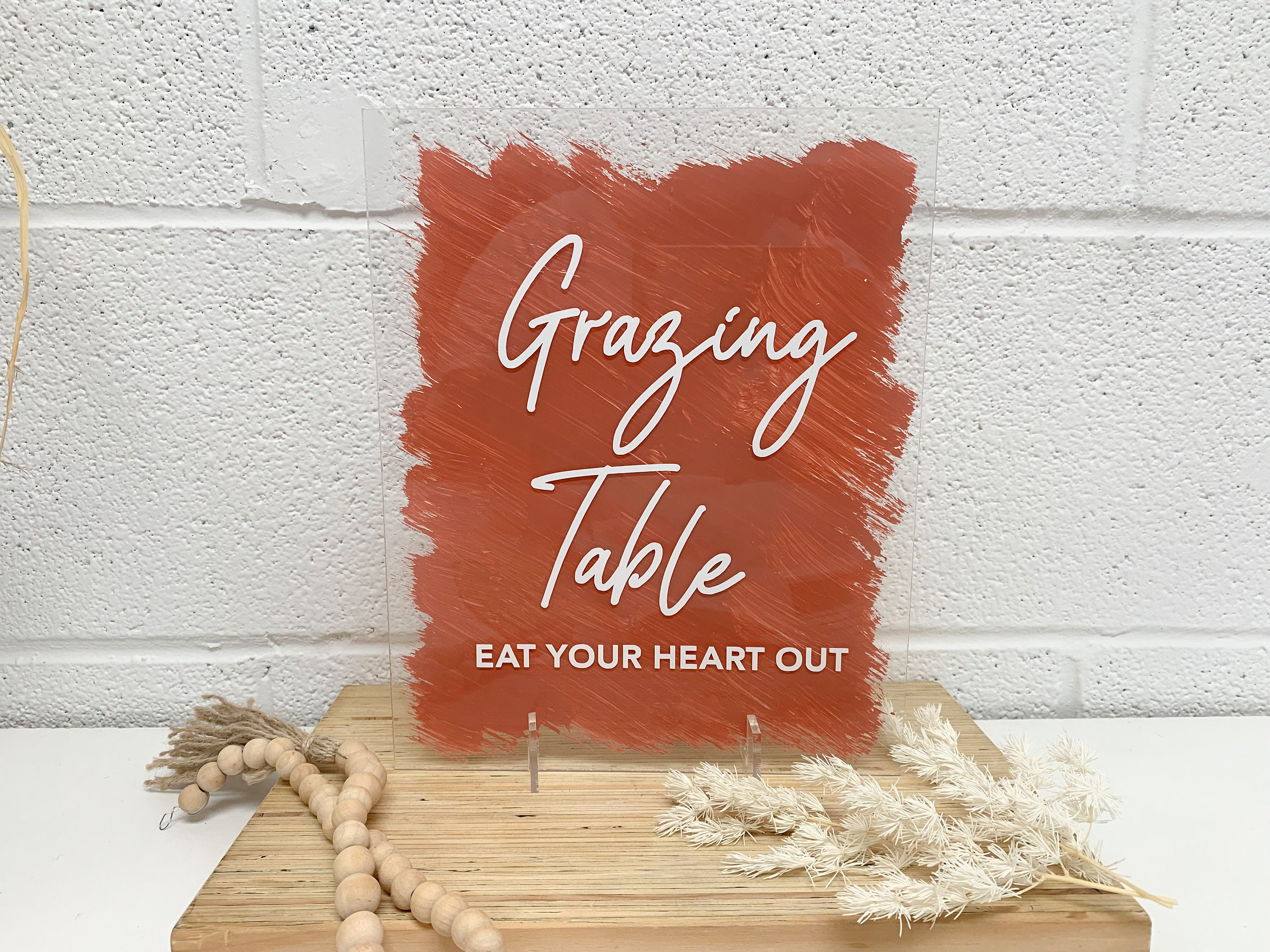 Acrylic Grazing Table Sign Painted - Etsy