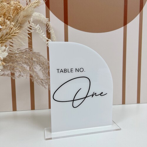 Acrylic Table Number Script Font Wedding Decor Wedding - Etsy
