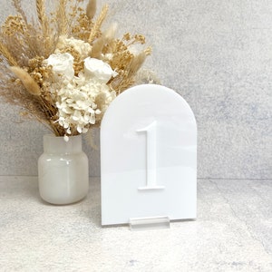 Acrylic Table Number With 3D Numbers - Etsy