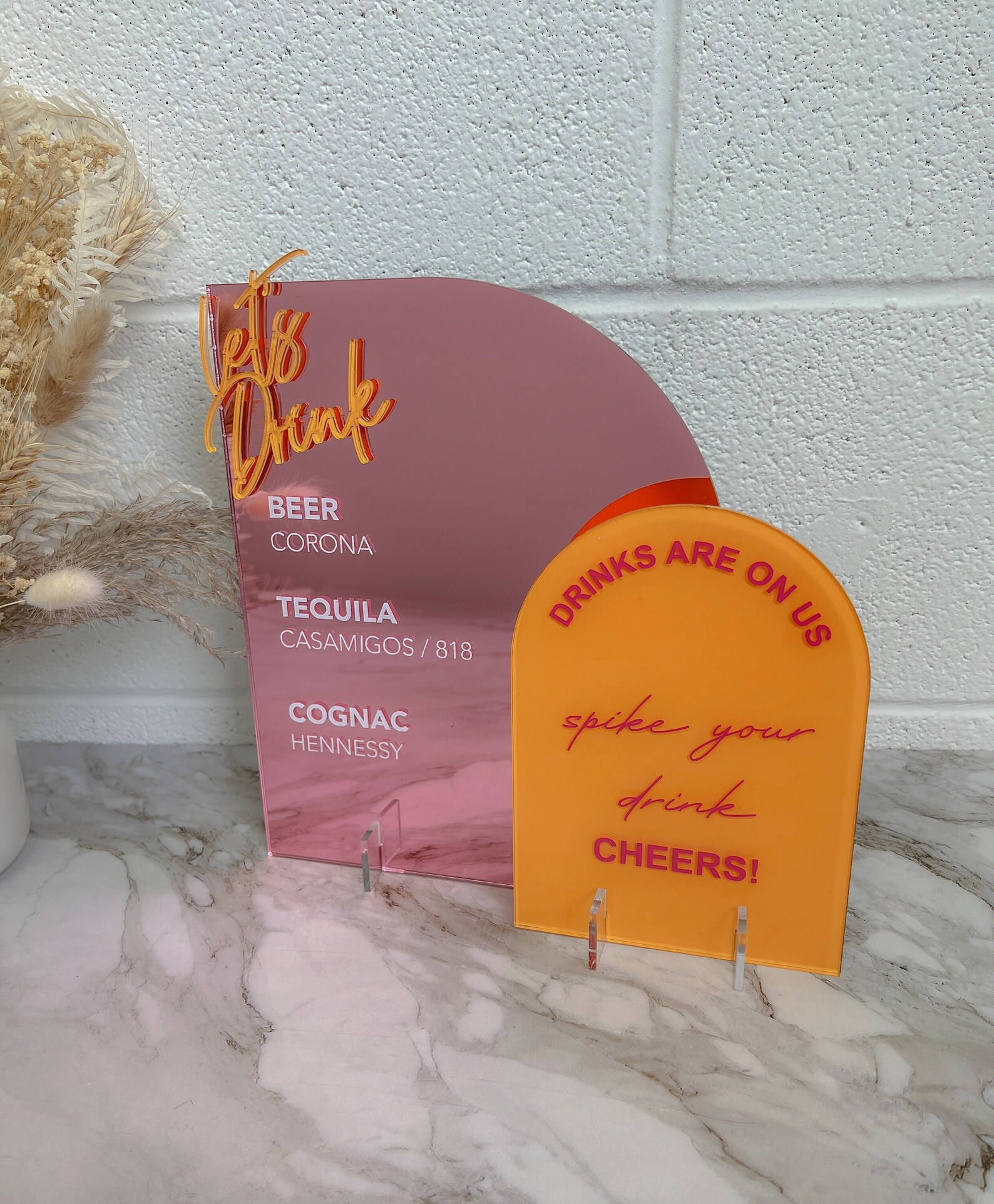 Double Arch Bar Menu 3D Bar Writing - Etsy Australia