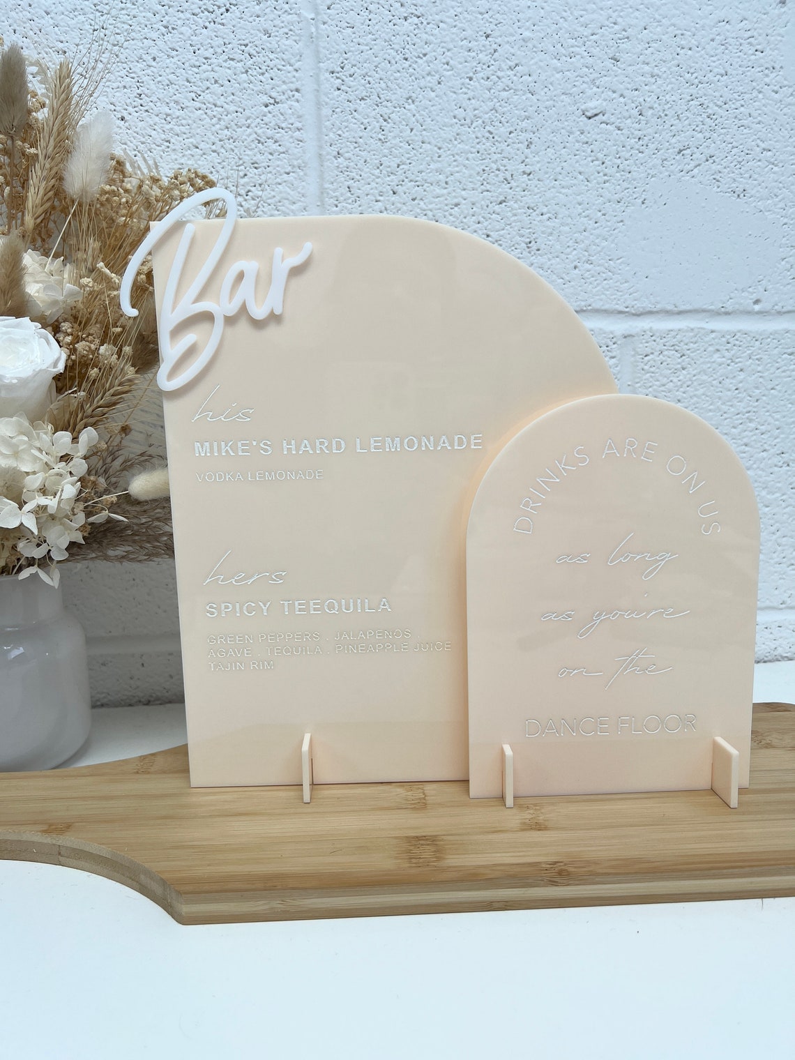 Double Arch Bar Menu 3D Bar Writing - Etsy Australia