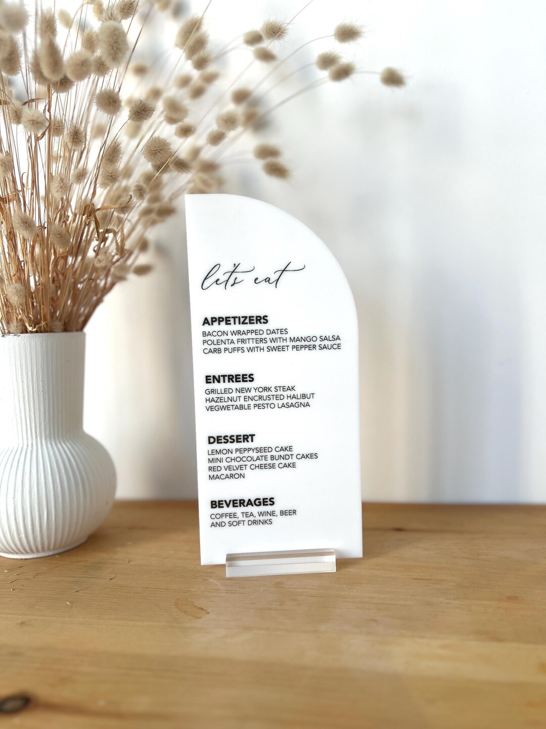 Custom Printed Half Arch Tall Menu - Etsy