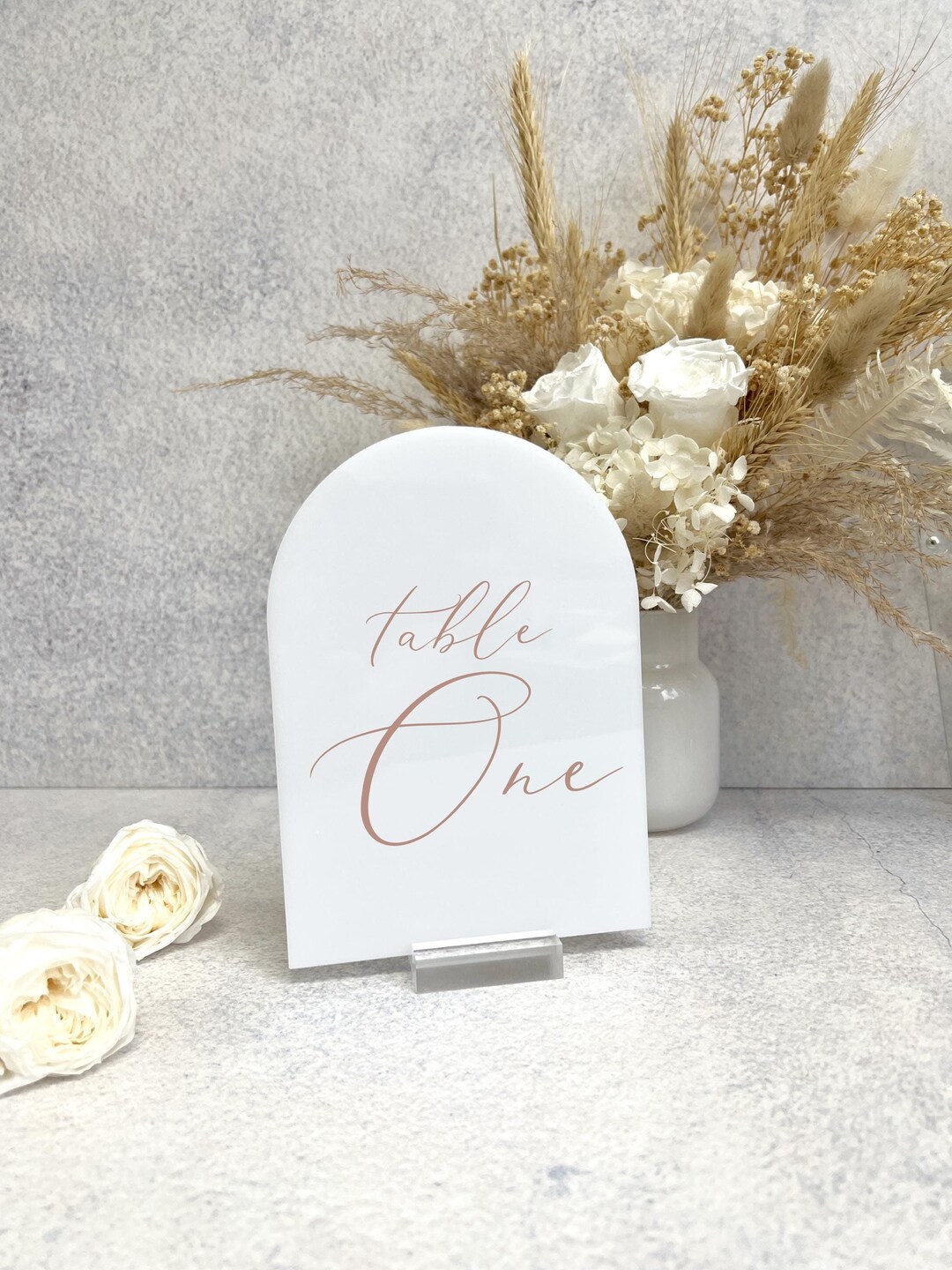Acrylic Arch Table Number - White Garden - Etsy Canada