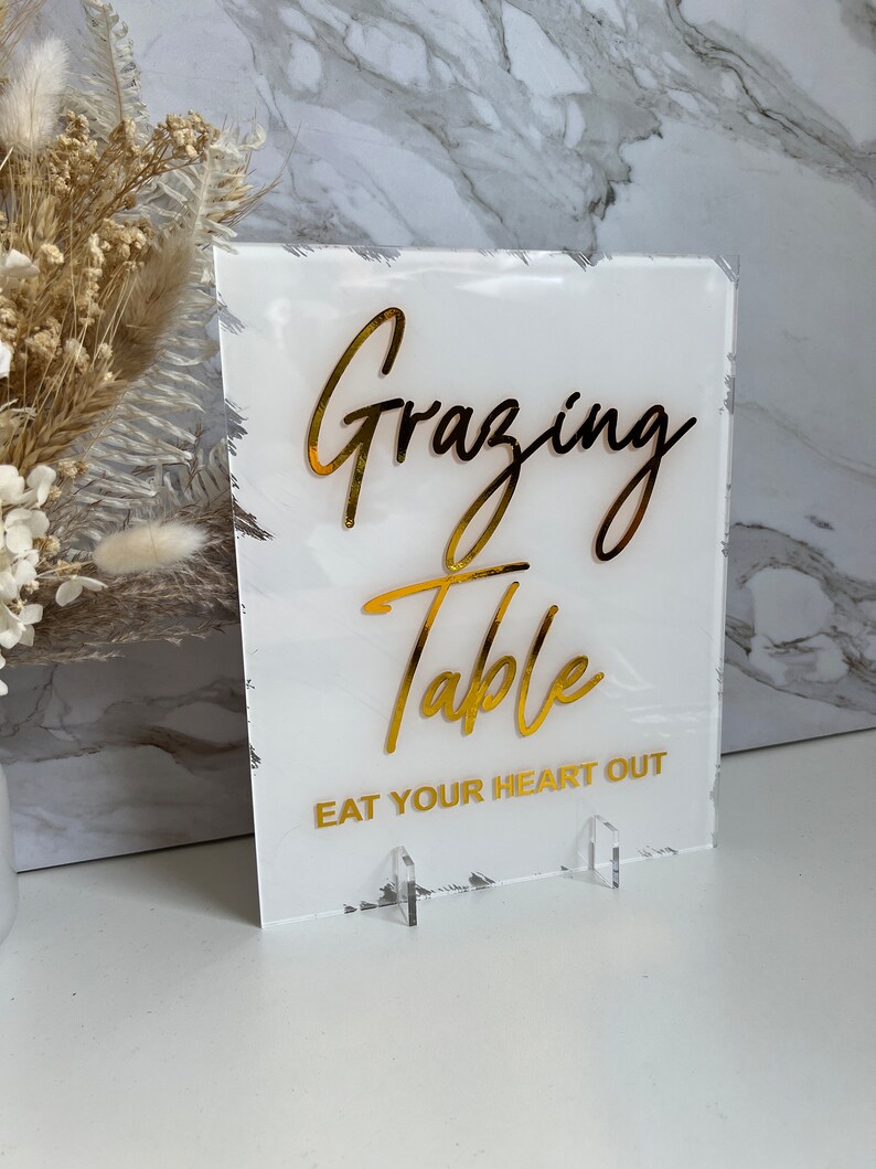 Acrylic Grazing Table Sign Painted - Etsy
