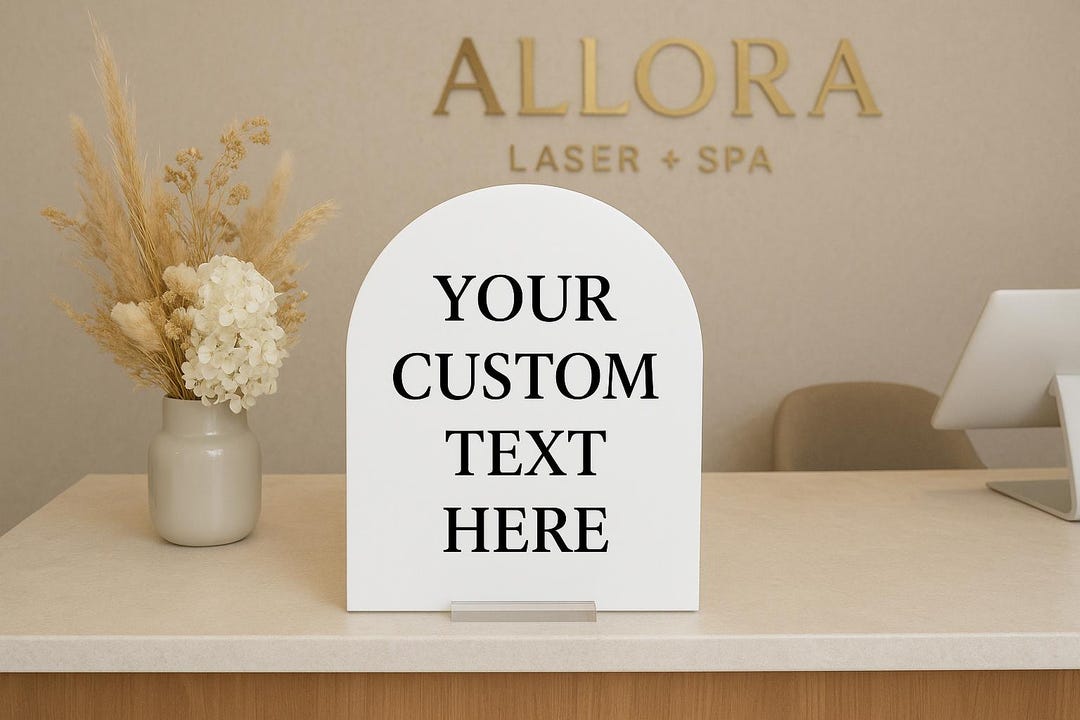 Acrylic Custom Arch Sign - Include Your Custom Text, Logo or Photo - Etsy