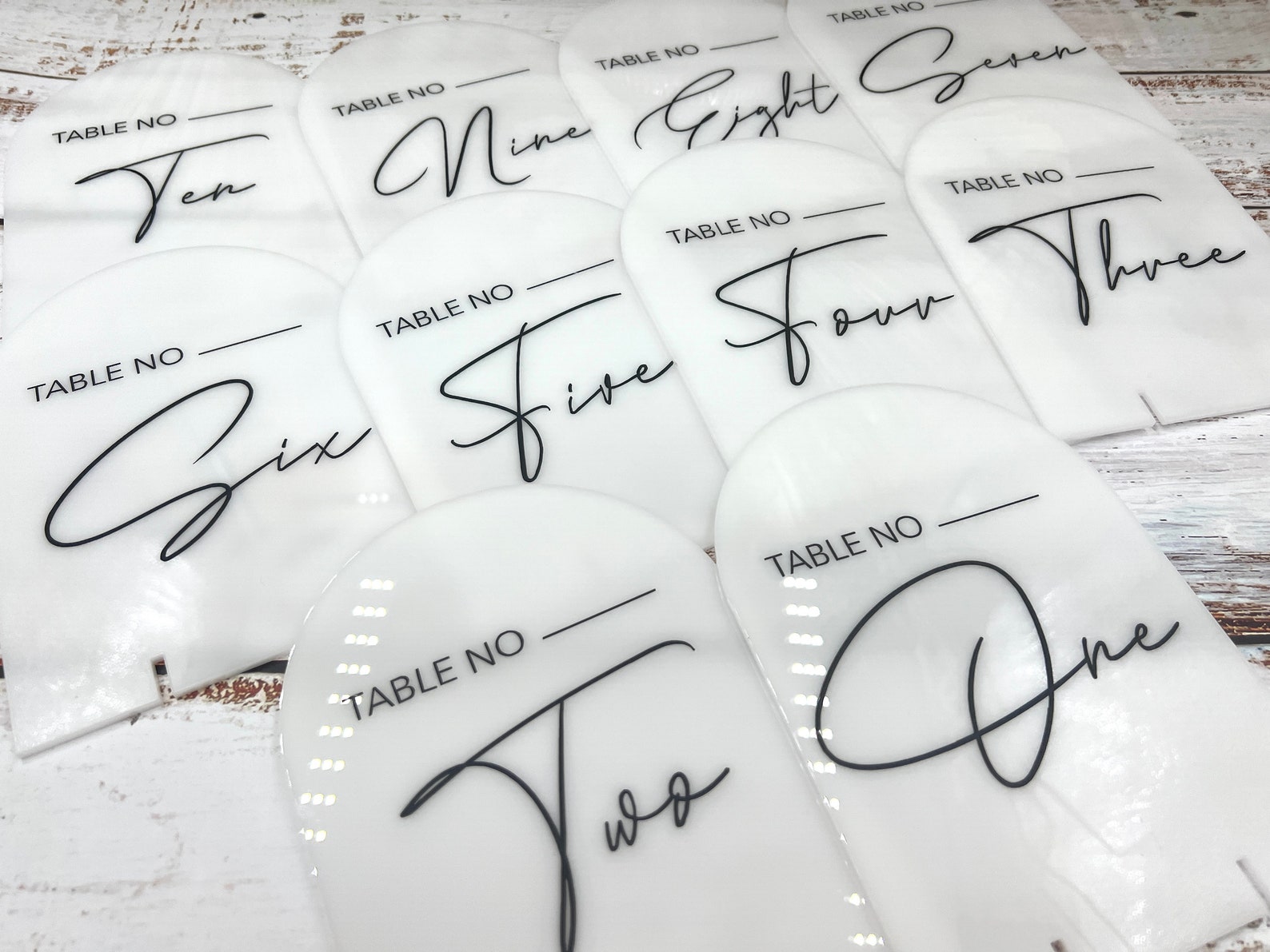 Acrylic Arch Table Number Script Font Wedding Decor - Etsy