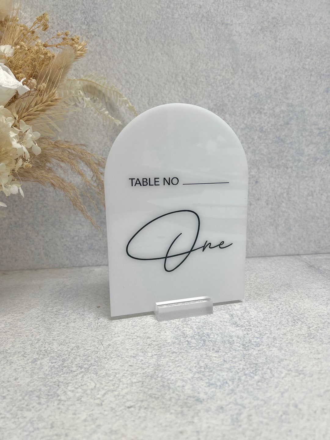 Acrylic Arch Table Number Script Font Wedding Decor - Etsy
